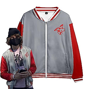 MARLLEGEBEE Ranboo Generation Loss Varsity Jacket Baseball Zipper Uniform Dream Team SMP Sweatshirt Women Men's Clothes