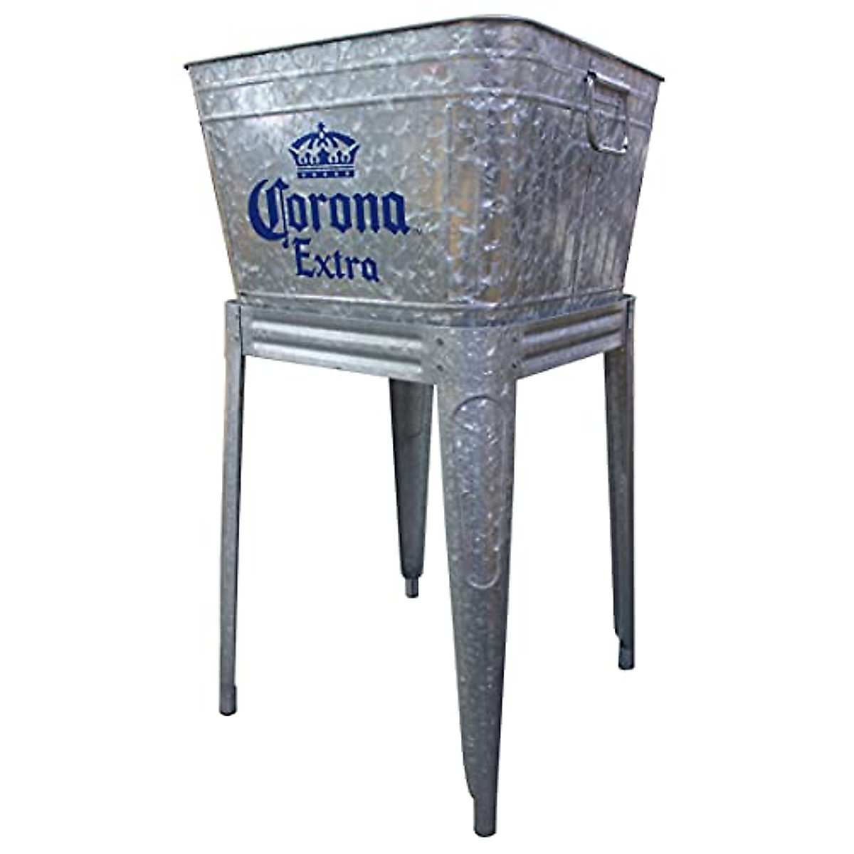 Leigh Country Corona MC 47940 Galvanized Steel 42 Qt. Extra Tub with Stand, Silver