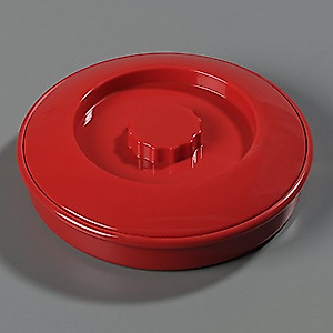 Carlisle FoodService Products 047505 Stackable Tortilla Server w/Lid, 7-1/4" / 2", Red