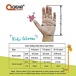 QEAR 1 Pair Kids 3-6 Years Girl Pink Garden Work Gloves,Knitted Liner,and Latex Rubber Palm Coated for Water/Dirty Resistance (3-6 Years Pink XXXS)