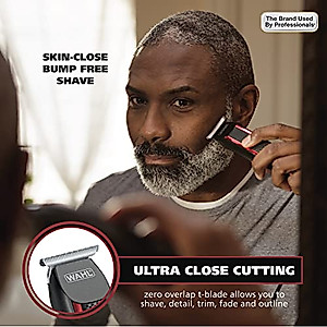 Wahl Edge Pro Bump Free Corded Beard Trimmer, Touch Up Trimmer, & Grooming Detailer Kit for Men – for Edging Beards, Mustaches, Hair, Stubble, Ear, Nose, & Body – Model 9686-300