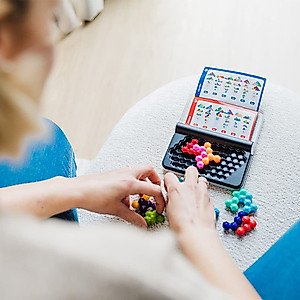 SmartGames IQ Six Pro Travel Game for Kids and Adults, a Skill-Building Brain Game - Brain Teaser for Ages 8 & Up, 120 Challenges in Travel-Friendly Case