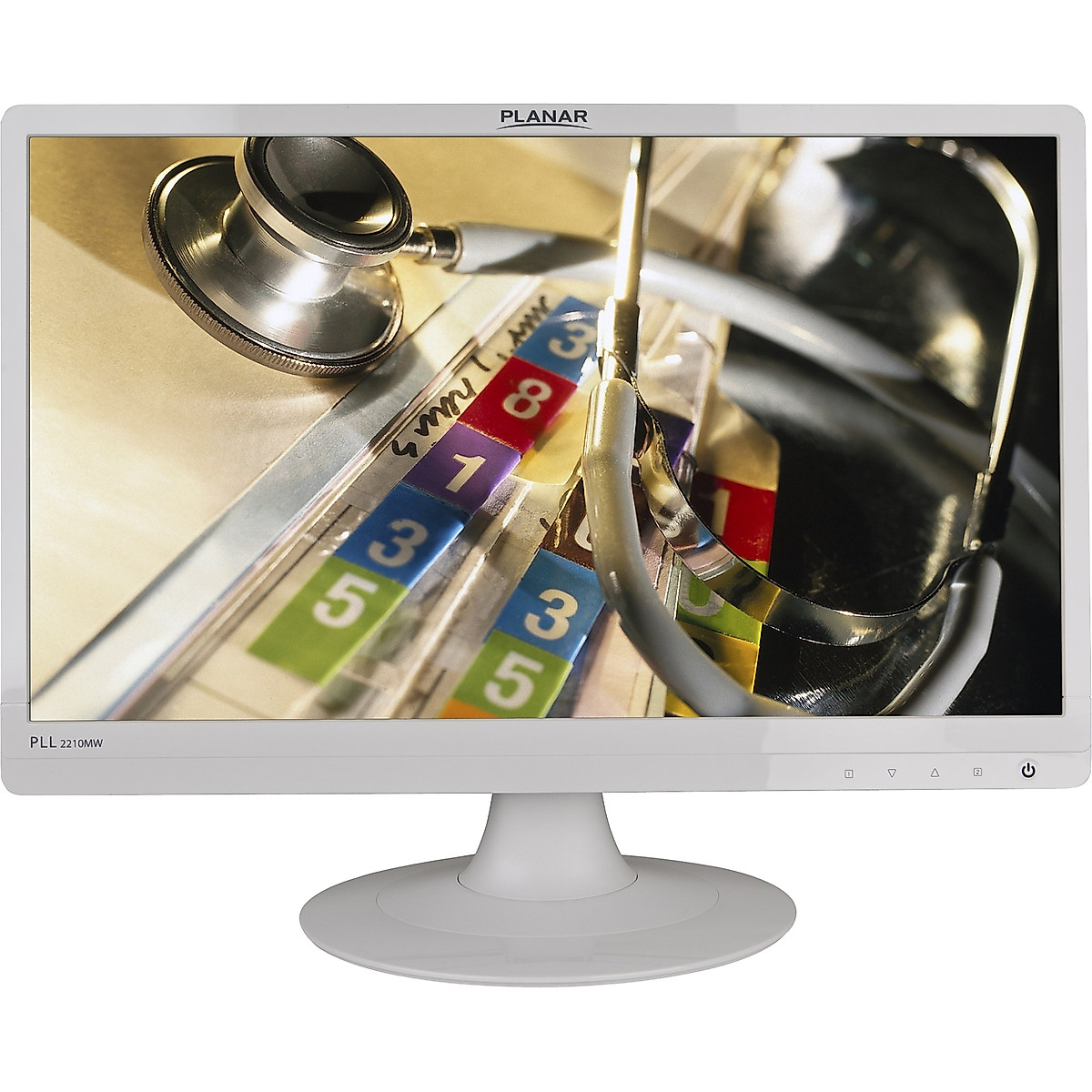 Planar PLL2210MW 22" Wide White LED Monitor with DC power - 16:9, 5 ms , 1920 x 1080, 16.7 million colors, DVI, VGA 997-6404-00