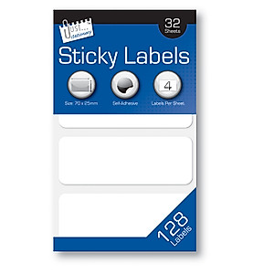 Just stationeryTallon White Sticky Labels - 70 X 25MM