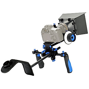 Morros Professional DSLR Rig with Follow Focus and Matte Box for All DSLR Cameras and Video Camcorders