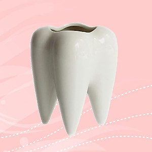 Ceramic Flower Vase Plant Pot Succulent Pots Virgin Mary Statue Ceramic Toothbrush Holder Black Handlebars Dental for Dental Assistants Mini Pots Cute White Desktop