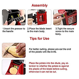 French Fry Cutter, Geedel Professional Potato Cutter for French Fries, Potato Slicer French Fry Maker for Carrot, Cucumber, Onion, Zucchini and more