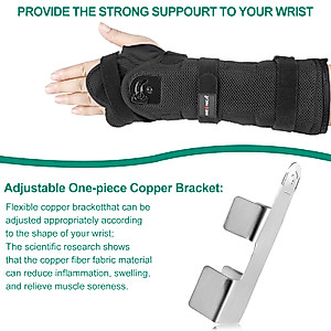NEENCA Wrist Support Brace, Night Sleep Hand Support Brace with Splints and Adjustment Knob, Palm Wrist Orthosis - Fits Both Hands -Help With Carpal Tunnel, Relieve and Treat Wrist Pain or Injuries