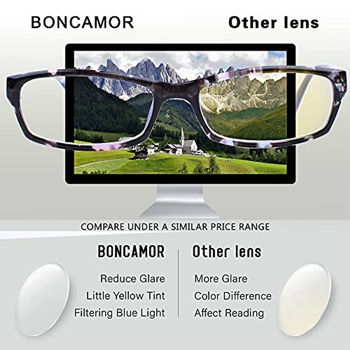 VIDEBLA 5 Pack Computer Reading Glasses Men and Women Anti Eyestrain Blue Light Blocking Glasses for Reading (5 Mix-2, 2.50)