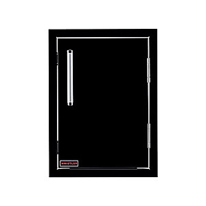 Whistler Outdoor Kitchen Stainless Steel Vertical Single Access Door for BBQ Storage Grill Island,19.50"×26.25"×3.2",Black