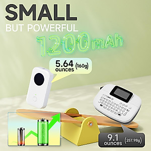 Phomemo Label Maker Machine with Tape, D30 1/2 Inch Bluetooth Mini Portable Lable Printer,Labeler for Office Home School Organization,for Android iOS,Gift for Women Men(USB Rechargeable)-White