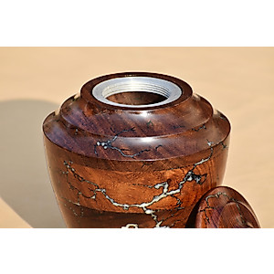 Rosewood Pet Loss urn Funeral Urn for Adult Sympathy Gift Decorative urn Memorial urn Wooden urn Box Lichtenberg Figure Resin urn for Ashes Cremation urn Urn for Human Ashes (Large up to 200 lb)