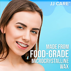 JJ CARE Orthodontic Wax (Pack of 6), Braces Wax, Dental Wax, Wax for Braces, Dental Wax Braces, Ortho Wax Comes with Applicator for Orthodontic Wax & 2 pcs. Interdental Brush