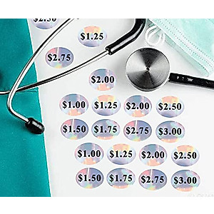 Holographic Vending Machine Price Labels Soda Snack $1.00 $1.25 $1.50 $1.75 $2.00 $2.50-3/4 x 1 Inch Vending Machine Labels Sales Stickers for Business 720 Pcs