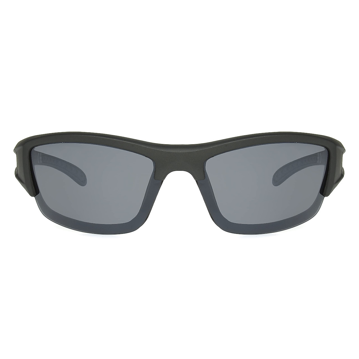 Panama Jack Men's Polarized Silver Flash Blade Sunglasses, Metallic Dark Gray, 68