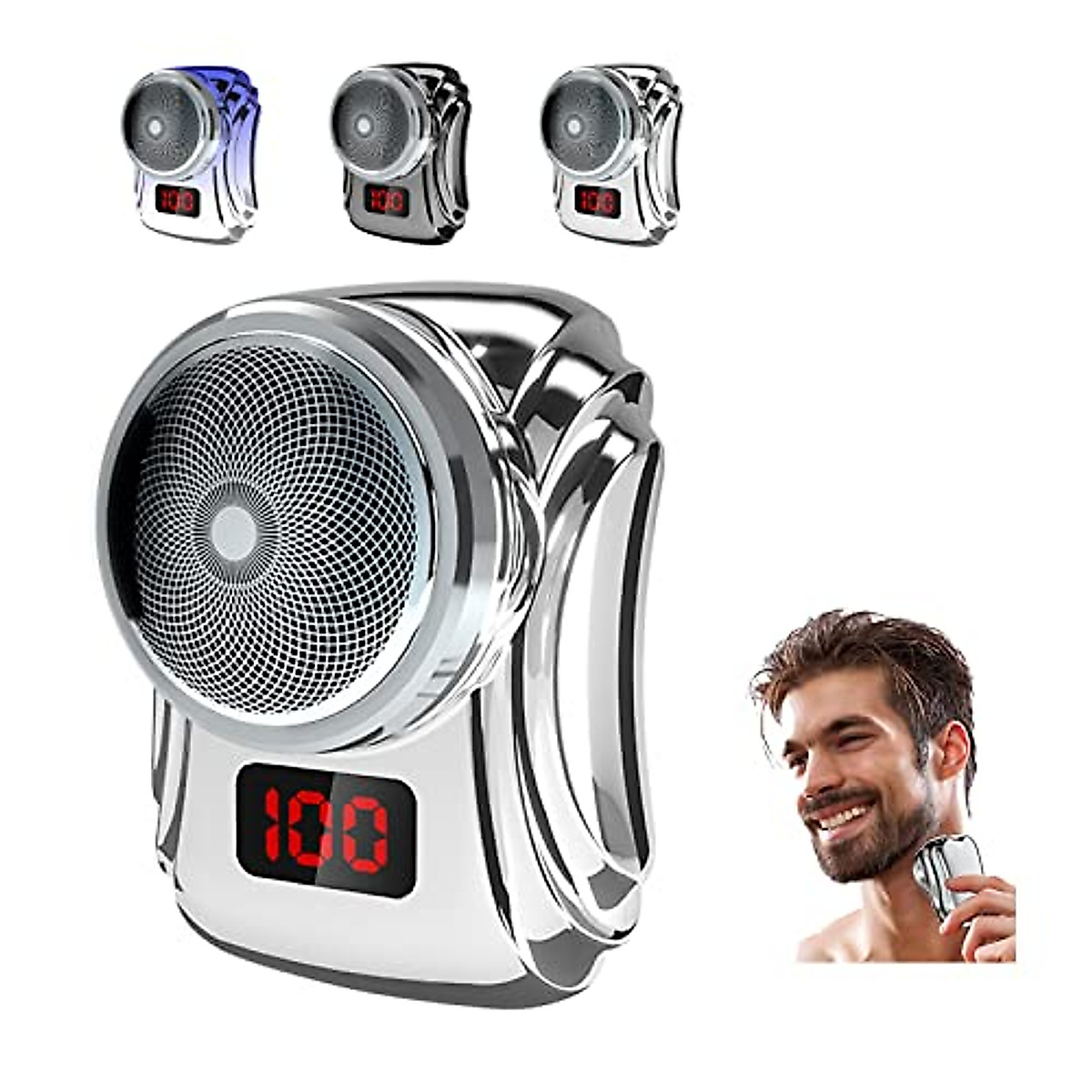 Mini Electric Shaver, Portable Electric Shavers for Men, Rechargeable Electric Razor for Men, Pocket Size Portable Shaver Wet and Dry, Easy One-Button Use, Suitable for Home, Travel, Car, and Gifts