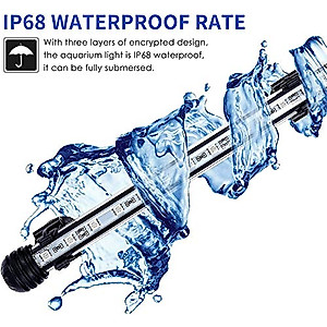 GreenSun LED Aquarium Light, Fish Tank Light with Remote Control, IP68 Submersible Waterproof Strip Bar Light,RGB Color Changing, 3.8 Watts 11inch/28cm