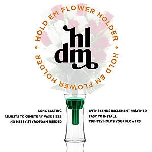 HLDM Cemetery Vase Rubber Inserts, Cemetery Flowers Holder for Keeping Bouquets in Place, Reusable Alternative to Messy Floral Foam Styrofoam Cones, Create Elegant Grave Decorations for Cemetery