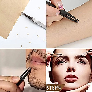 Universal Nose Hair Trimming Tweezers,Stainless steel Long Tweezers,Round Head Grooming Scissor Eyebrow Clippers Trimmer for Brow, Nasal