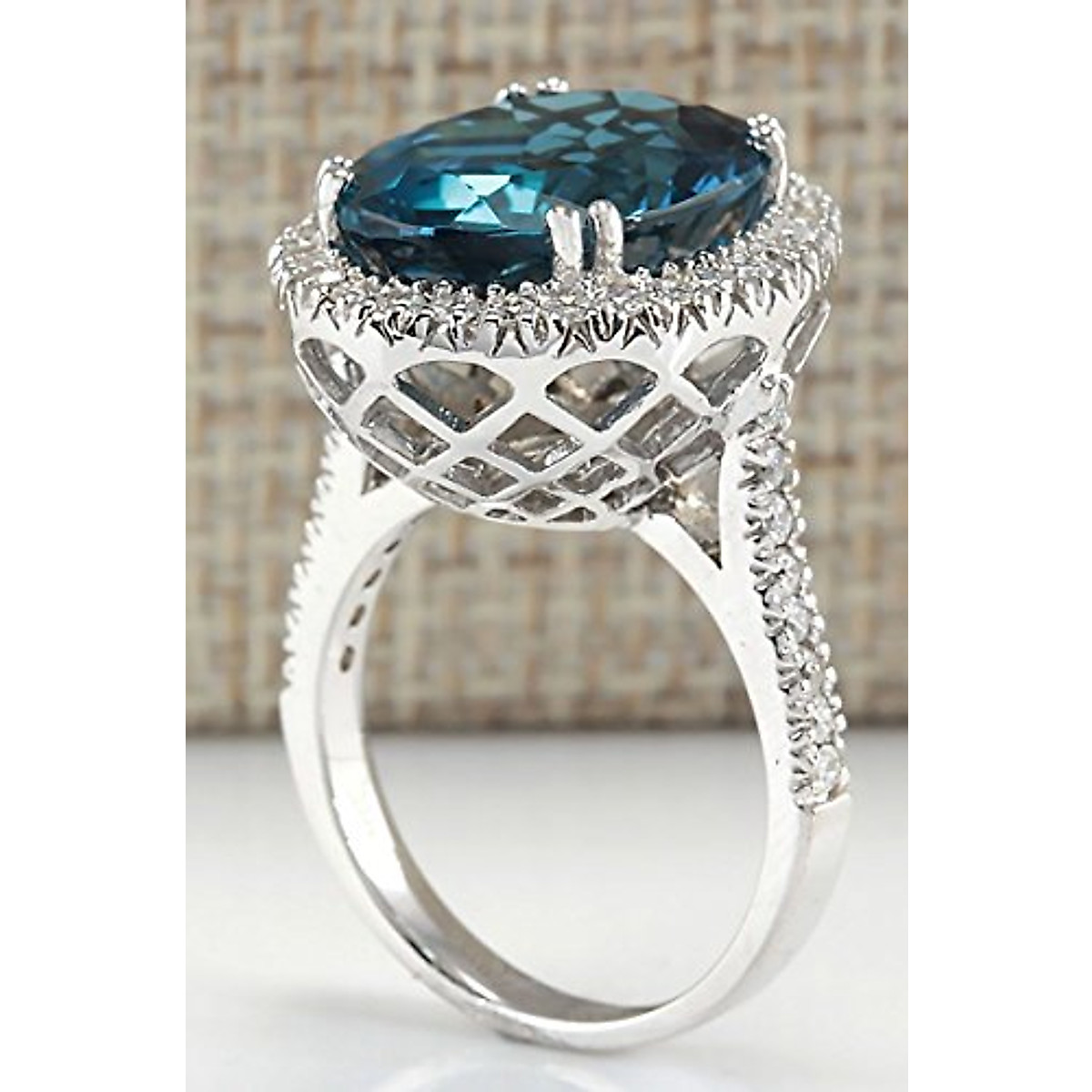 Wassana Women Fashion London Blue Topaz Gemstone 925 Sterling Silver Ring Bridal Jewelry (6)