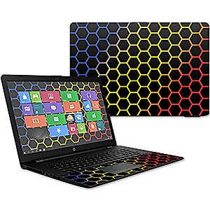 MightySkins Skin Compatible with HP 17t Laptop 17.3" (2017) - Primary Honeycomb | Protective, Durable, and Unique Vinyl Decal wrap Cover | Easy to Apply, Remove, and Change Styles | Made in The USA