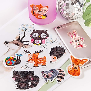 57PCS Diamond Painting Stickers for Kids - Fun DIY Diamond Painting Kits for Kids, Arts and Crafts for Kids Ages 8-12/6-8, Gem Sticker Art Kits for Kids Adult Beginners Gift