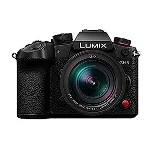 Panasonic LUMIX GH6, Mirrorless Micro Four Thirds Camera with 7.5-Stop 5-Axis Dual Image Stabilizer, 12-60mm F2.8-4.0 Leica Lens - DC-GH6LK (Renewed)