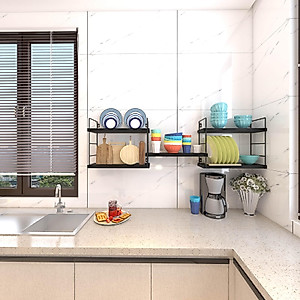 Eifiwot Floating Wall Shelves, Wooden partitions,Wall-Mounted Storage Rack, Various Combinations can be Adjusted, Suitable for Bedroom, Living Room, Office, or Any Other Space it Might fit (Black)