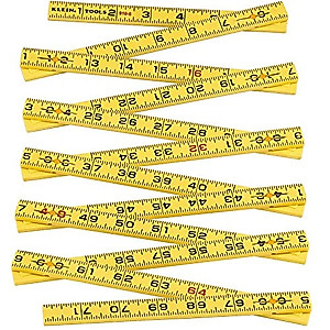 Klein Tools 910-6 Folding Ruler 6-Foot, Durable Fiberglass, Inside Reading
