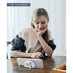 B-Land Magnetic Phone Ring Holder Compatible with MagSafe,Adjustable Finger Ring Grip, Removable for Wireless Charging,Only for iPhone 13, 13 Pro, 13 Mini, 13 Pro Max, 12, 12 Pro, 12 Mini,12 Pro Max