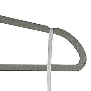 Home Basics Flocked Suit Hanger (25 Pack), Grey