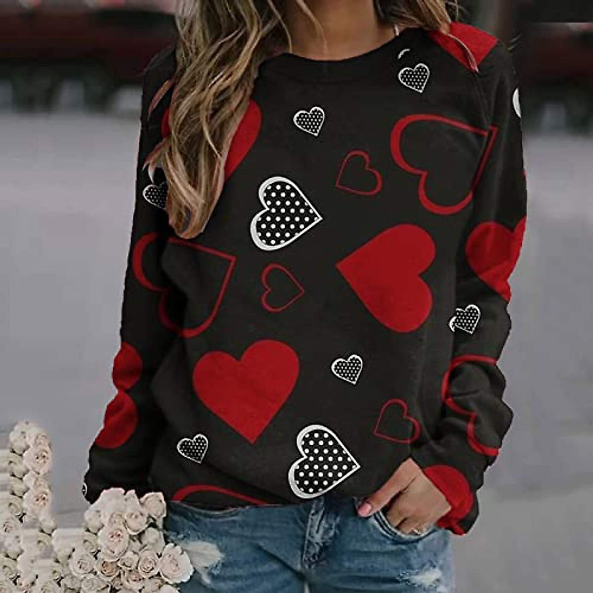 Funny Valentine T Shirts Ffor Women Trendy New Years Eve Top Stocking Stuffers for Teens 2023 Black