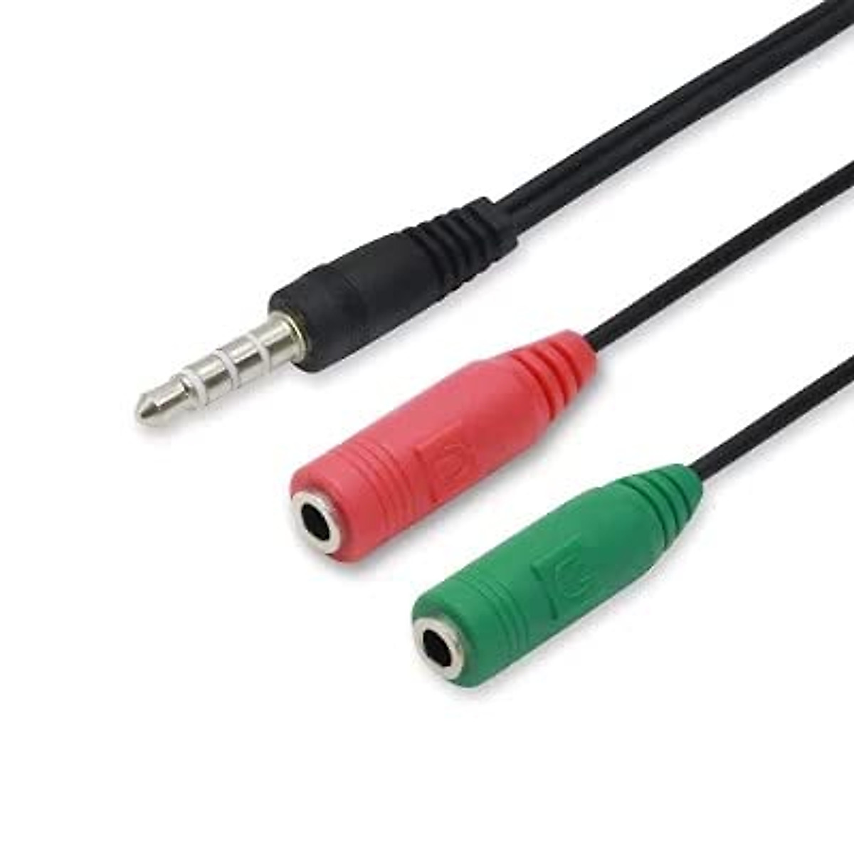 klangdorf 3.5mm Audio Splitter, Y Headphones Adapter Fog Gaming Headset mic and Audio to Single PL Plug for PC Computer, Laptop, PS4, Xbox