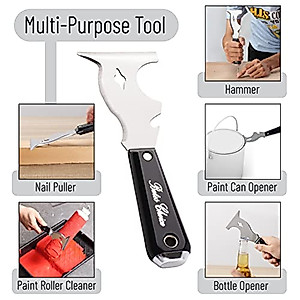 Bates- Paint Scraper, 10 in 1 Painters Tool, Paint Scrapers for Wood, Painters Tool, Painters Knife, Paint Scraper for Painting, Putty Knife, Metal Scraper, Spackle Tool, Putty Scraper, Knife Scraper