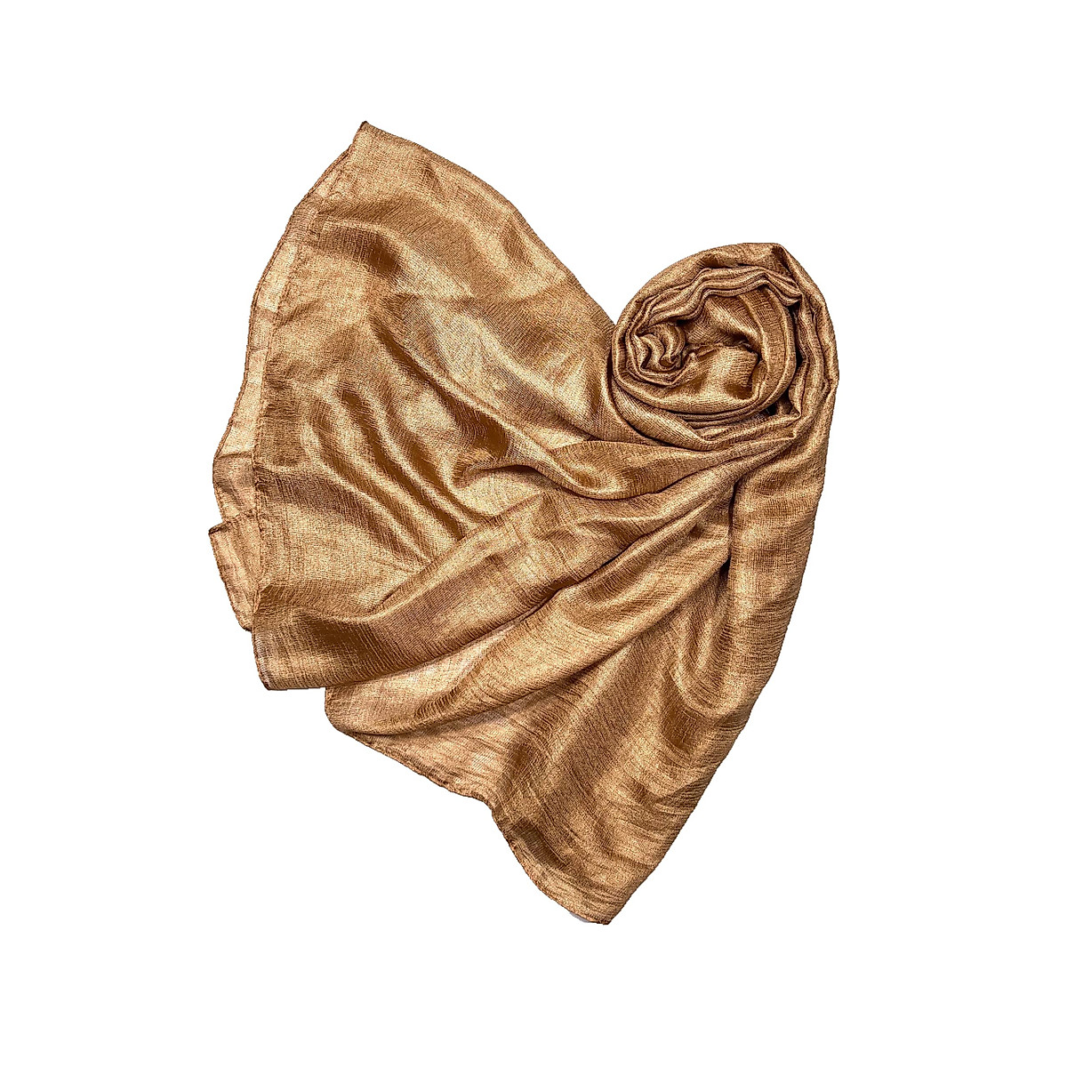 Shanlin Solid Color Silk Feel Long Scarves (Gold)