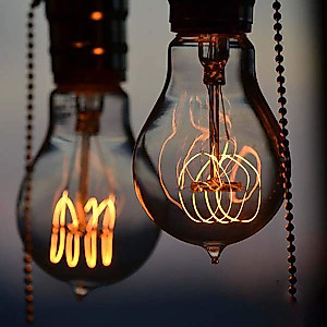 Jslinter 6-Pack Edison Light Bulb 60 Watt, Dimmable A19 Antique Vintage Old Fashioned E26 Incandescent Light Bulbs, Amber Warm White