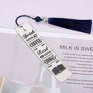 Bookmark for Women Men Coffee & Books Gift Bookmark for Book Coffee Lovers Birthday Christmas Book Mark Gifts for Friends Family Son Daughter Graduation Holiday Stocking Stuffers Present for Him Her