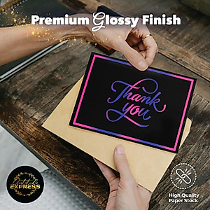 Gratitude Express Thank You Cards With Envelopes - With 48 Cards for Any Occasion, 48 Brown Envelopes, 48 Stickers