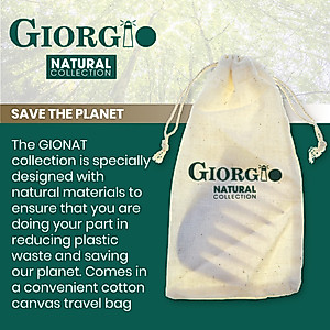 Giorgio GIONAT8 Small Natural Wooden Comb Hair Detangler Wide Tooth Comb for Curly Hair, Bamboo and Beechwood Hair Combs for Thick Hair, Organic Wooden Hair Comb Perfect for Use with Long Thick Hair