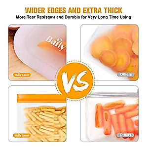 11 Pack Gallon Freezer Bags, Reusable Gallon Storage Bags Zip lock Food Storage Bags for Meat, Sandwich, Fruit, Home Fridge Kitchen Organization and Storage Meal Prep Leakproof Freezer Containers