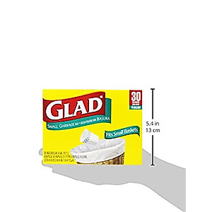 Glad Small Trash Bags - 4 Gallon White Trash Bag - 30 Count