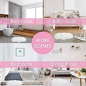 WLLHYF Mini Faux Fur Rug 20 Inches Irregular Area Rug Cushion Fluffy Chair Cover Seat Pad Ultra Soft Art Nail Mat Christmas Decoration for Living Room Sofa Bedroom Floor