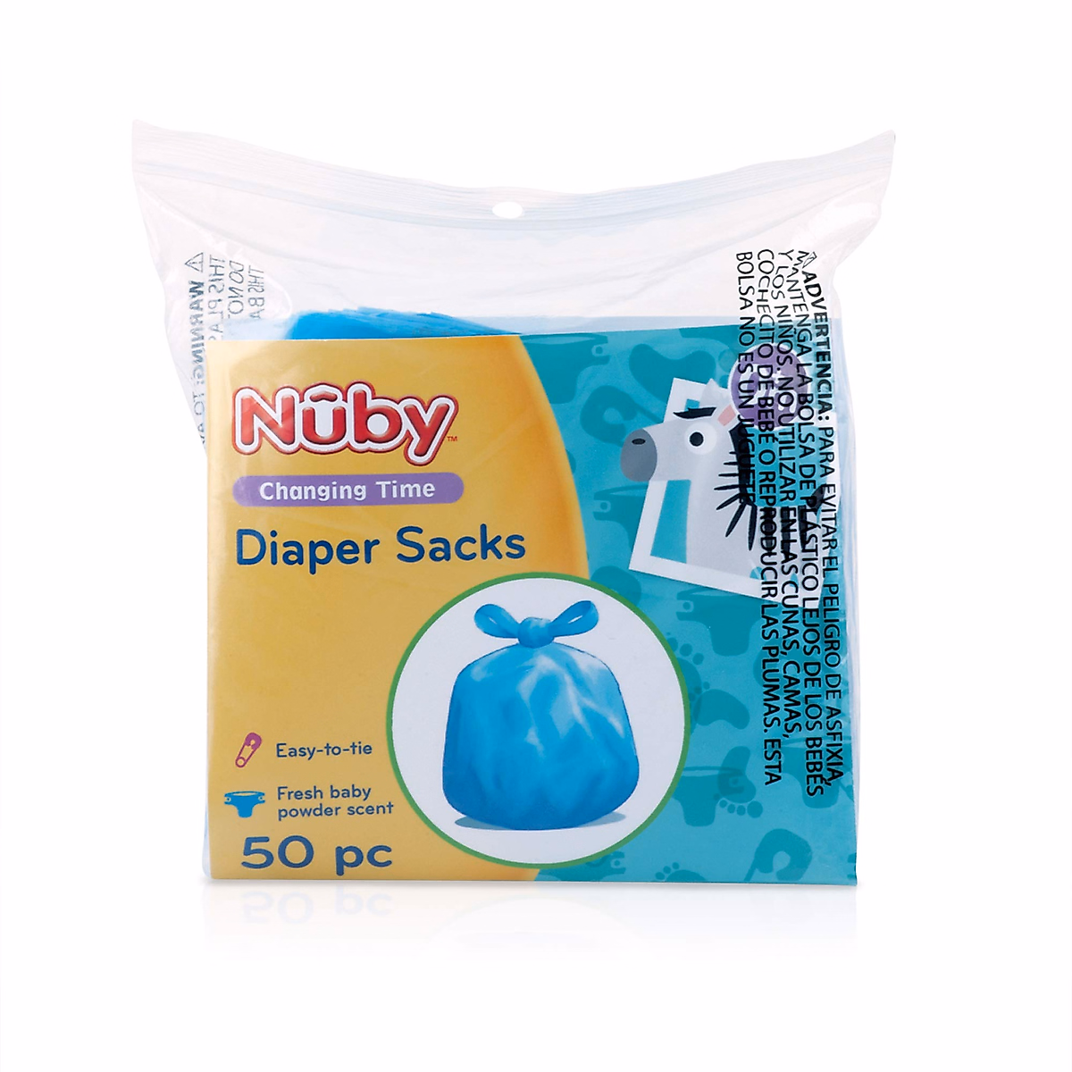 Nuby 50-Piece Diaper Sacks, 50 Count (Pack of 1)