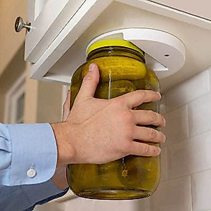 Jar Opener - Under Cabinet Can Opener, Bottle & Can Opener for your Kitchen, Effortless Bottle Opener, Premium Lid Opener.