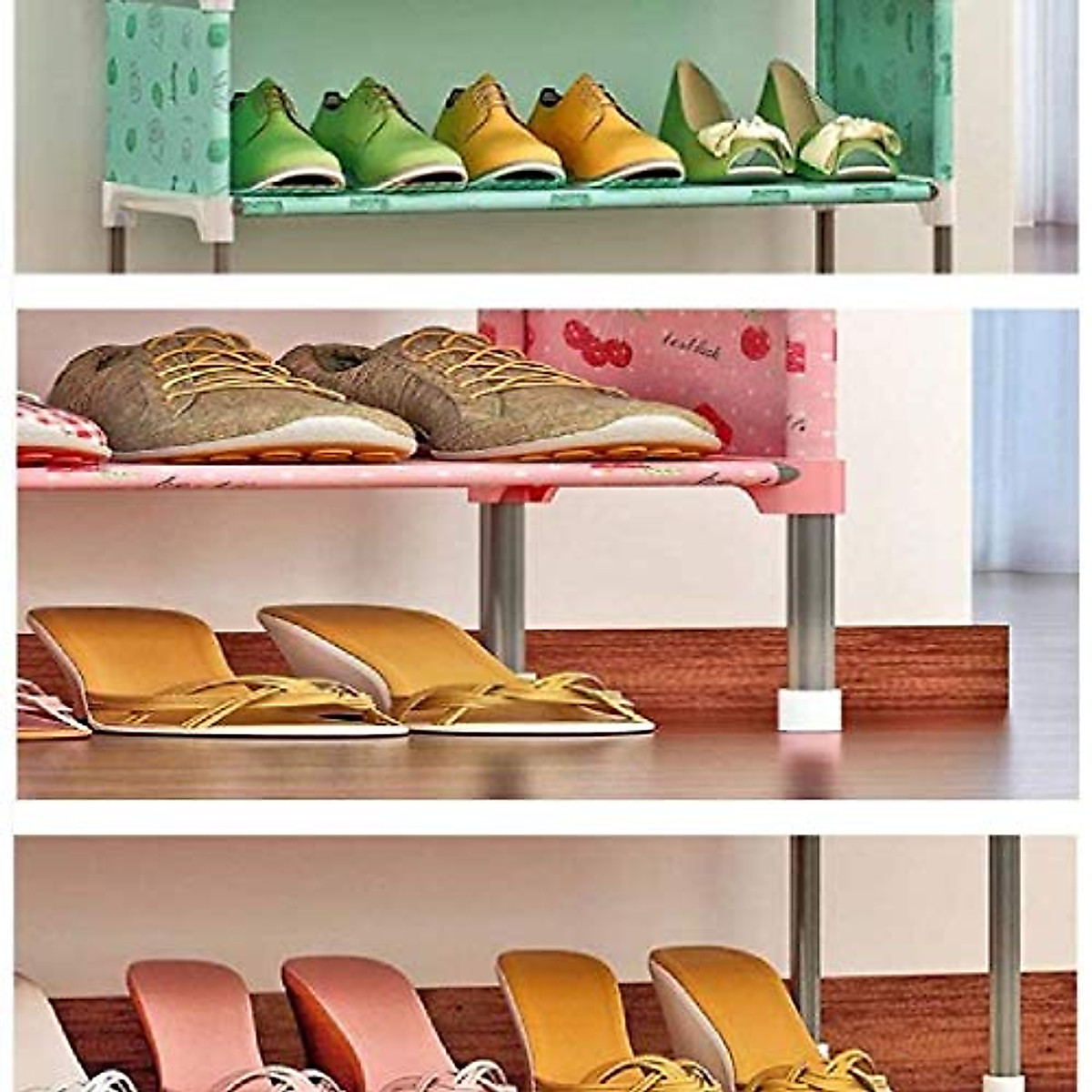 DINGZZ Shoe Storage Shelf Shoe Organizer, for 9 Pairs of Shoes in Closet Entryway Hallway (Color : D)