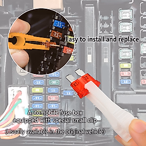 Standard Size Car Fuses Assorted Kit,Fuse Puller(5A 7.5A 10A 15A 20A 25A 30A) Automotive Replacement Fuses for Car/RV/Truck/Motorcycle (20)