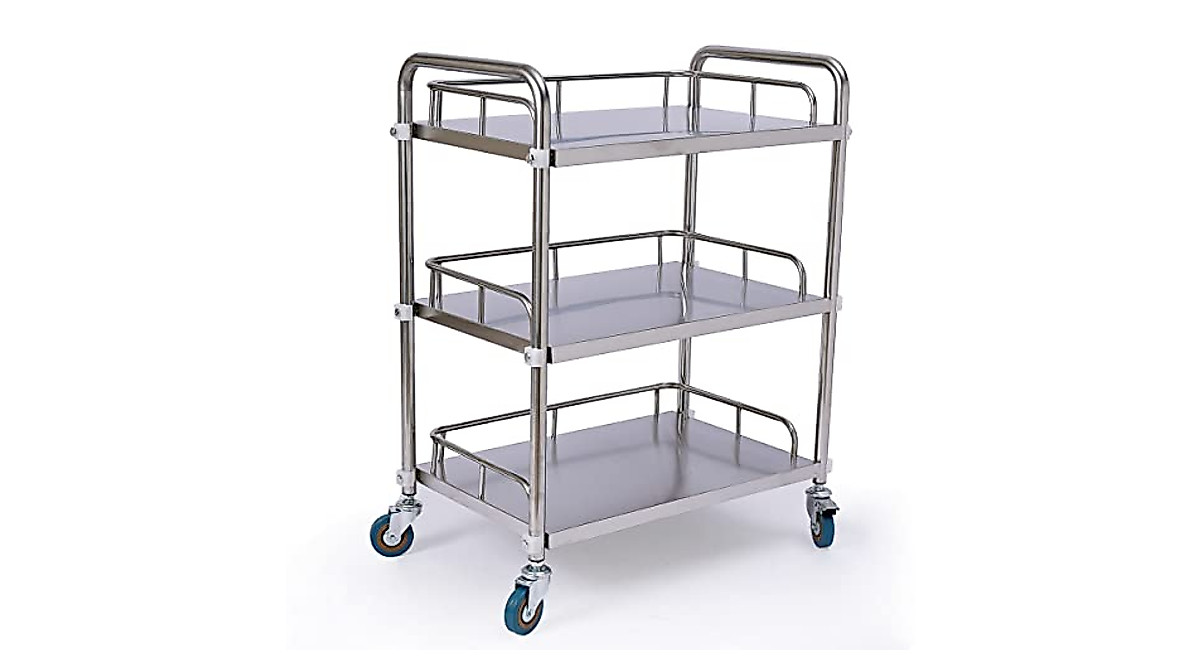 DNYSYSJ 3 Layers Cart Trolley, 3 Layers Lab Utility Cart Trolley Lab ...