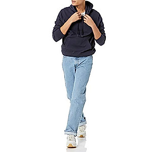 Amazon Essentials Men's Lightweight French Terry Hooded Sweatshirt, Dark Navy, Large
