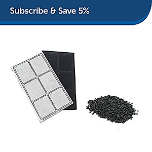 PetSafe Drinkwell Premium Carbon Replacement Filters, Dog and Cat Water Fountain Filters, Pack of 12 ,Black/White
