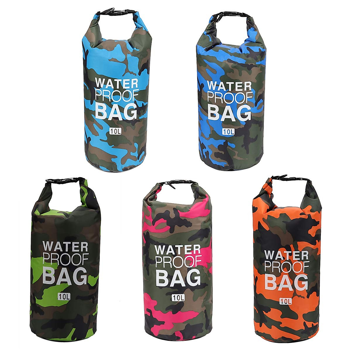 Waterproof Dry Bag 2L/5L/10L/15L/20L/30L, Roll Top Sack Keeps Gear Dry for Kayaking, Rafting, Boating, Swimming, Camping, Hiking, Beach, Fishing with Free Waterproof Phone Case (Light Blue, 10L)